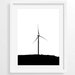 Wind Turbine Print, Minimalist Print, Fine Art Print, Wind Turbine Wall ...
