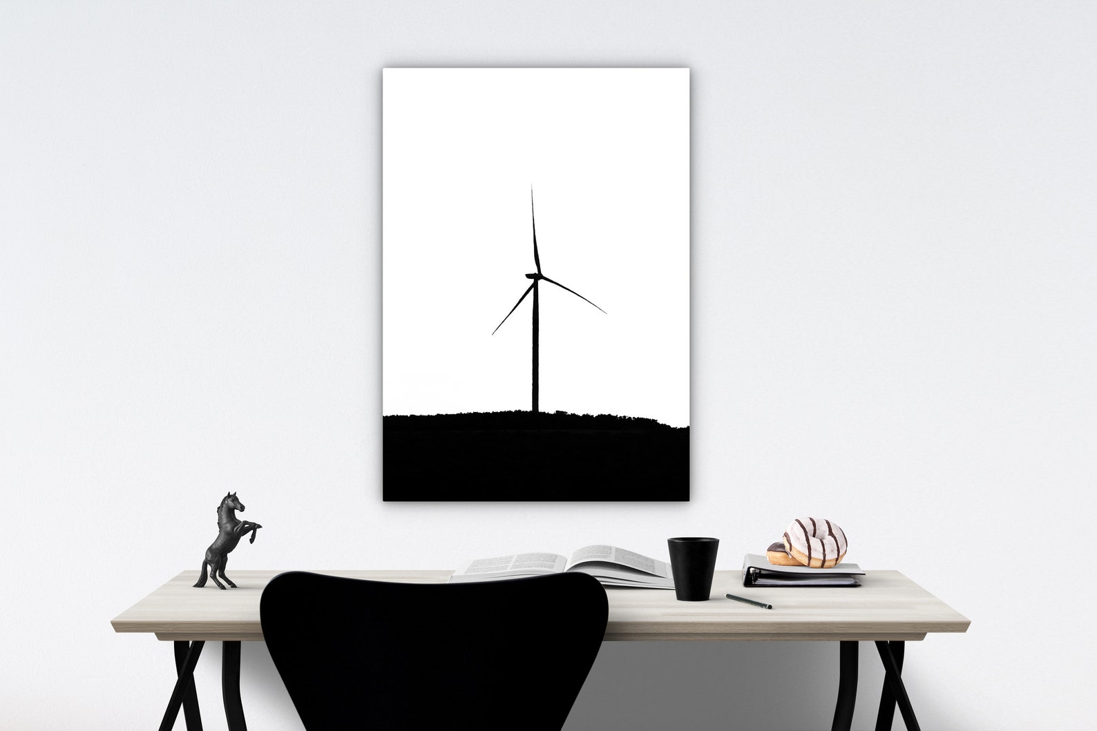 Wind Turbine Print, Minimalist Print, Fine Art Print, Wind Turbine Wall ...
