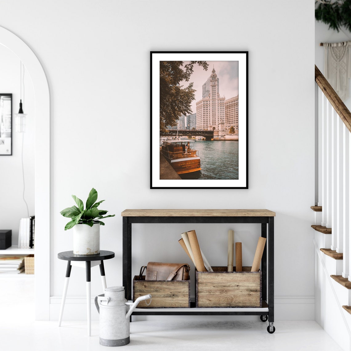 Chicago Print Riverwalk Chicago Print Wrigley Building Print - Etsy