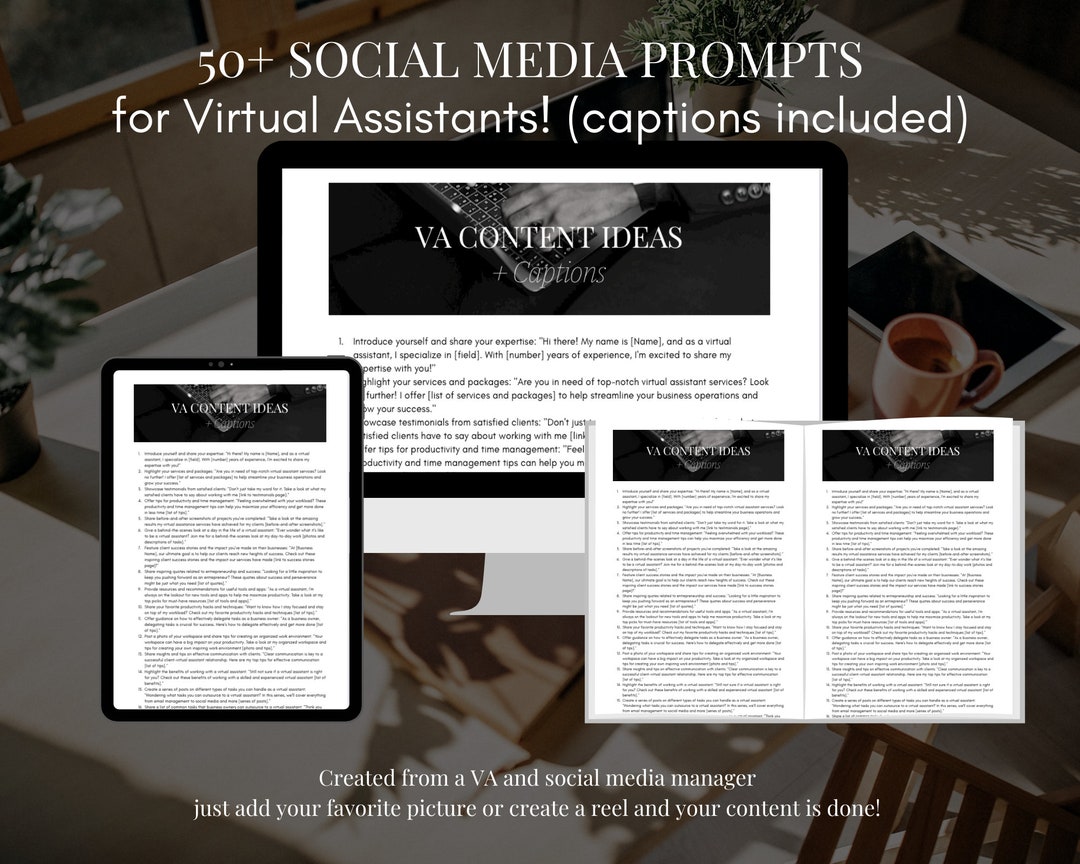 Social Media Content Ideas for Virtual Assistant | Virtual Assistant ...