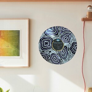 Vinyl Record Painting Wavy Monochromatic Purple Design - Etsy