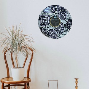 Vinyl Record Painting Wavy Monochromatic Purple Design - Etsy