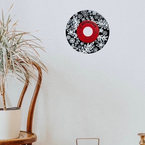 Painted Mini Vinyl Record Flowers and Leaves - Etsy