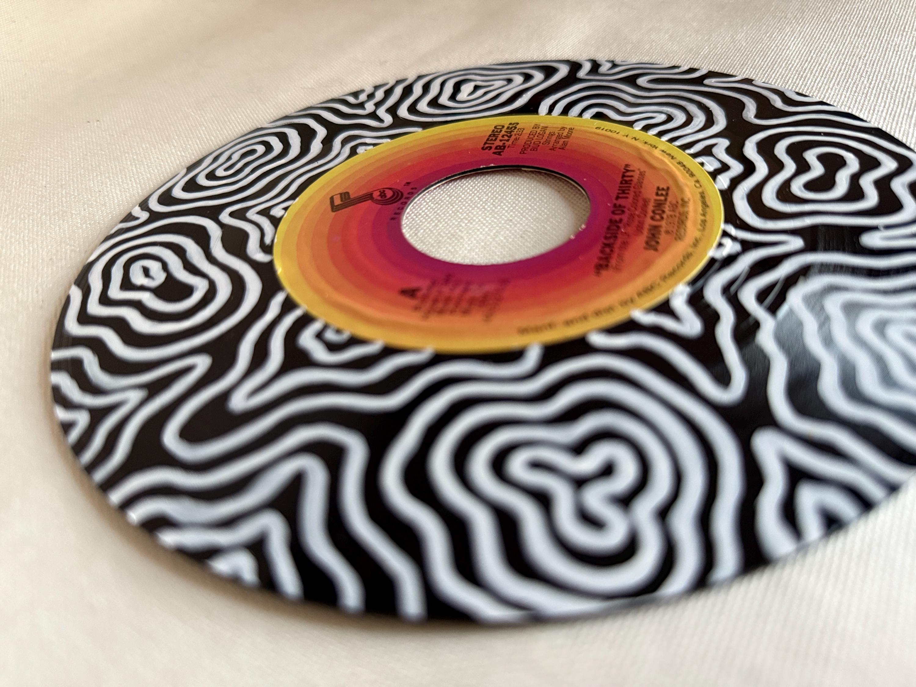 Wave Painted Mini Vinyl Record - Etsy