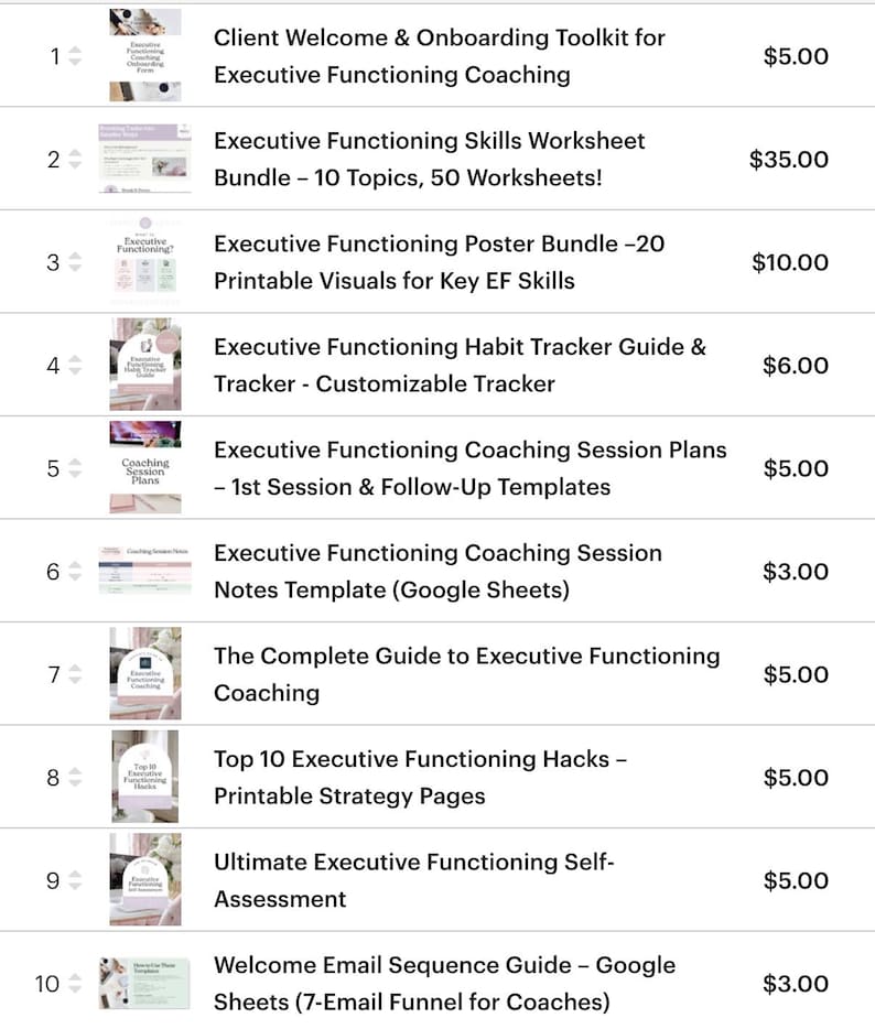 The ULTIMATE Executive Functioning Coaching Bundle! - Etsy
