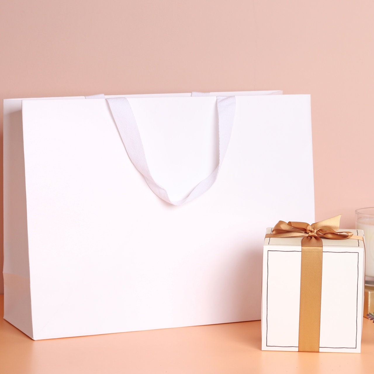 White Gift Bags With Cotton Handles S,M,L,XL Thick, Sturdy and Durable ...