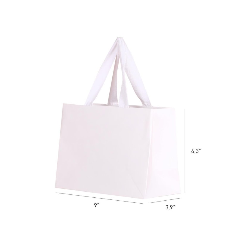 White Gift Bags With Cotton Handles S,M,L,XL Thick, Sturdy and Durable ...