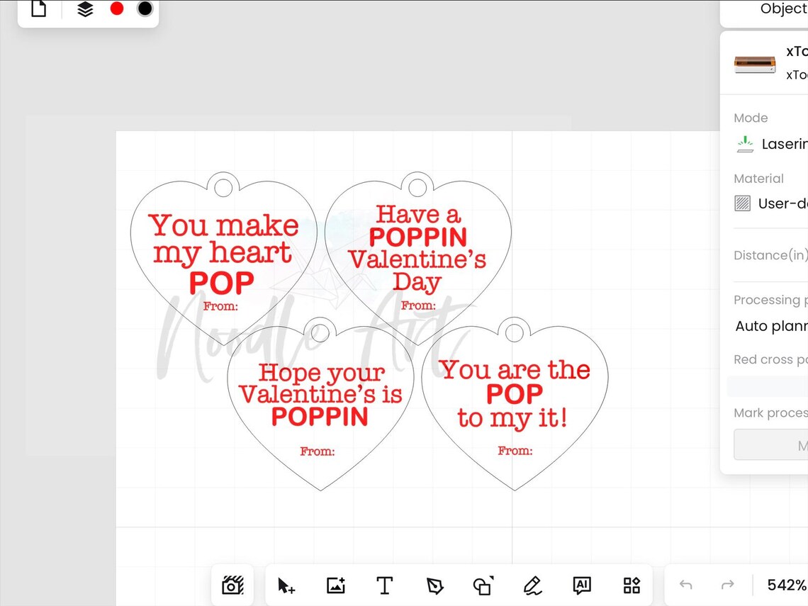 Valentine’s Day Pop-it Tags Design - Etsy