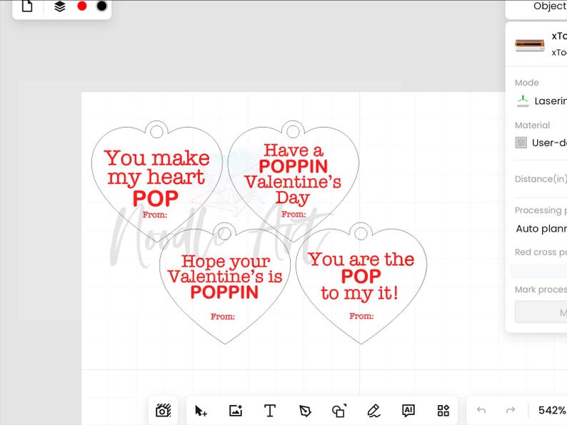Valentine’s Day Pop-it Tags Design - Etsy