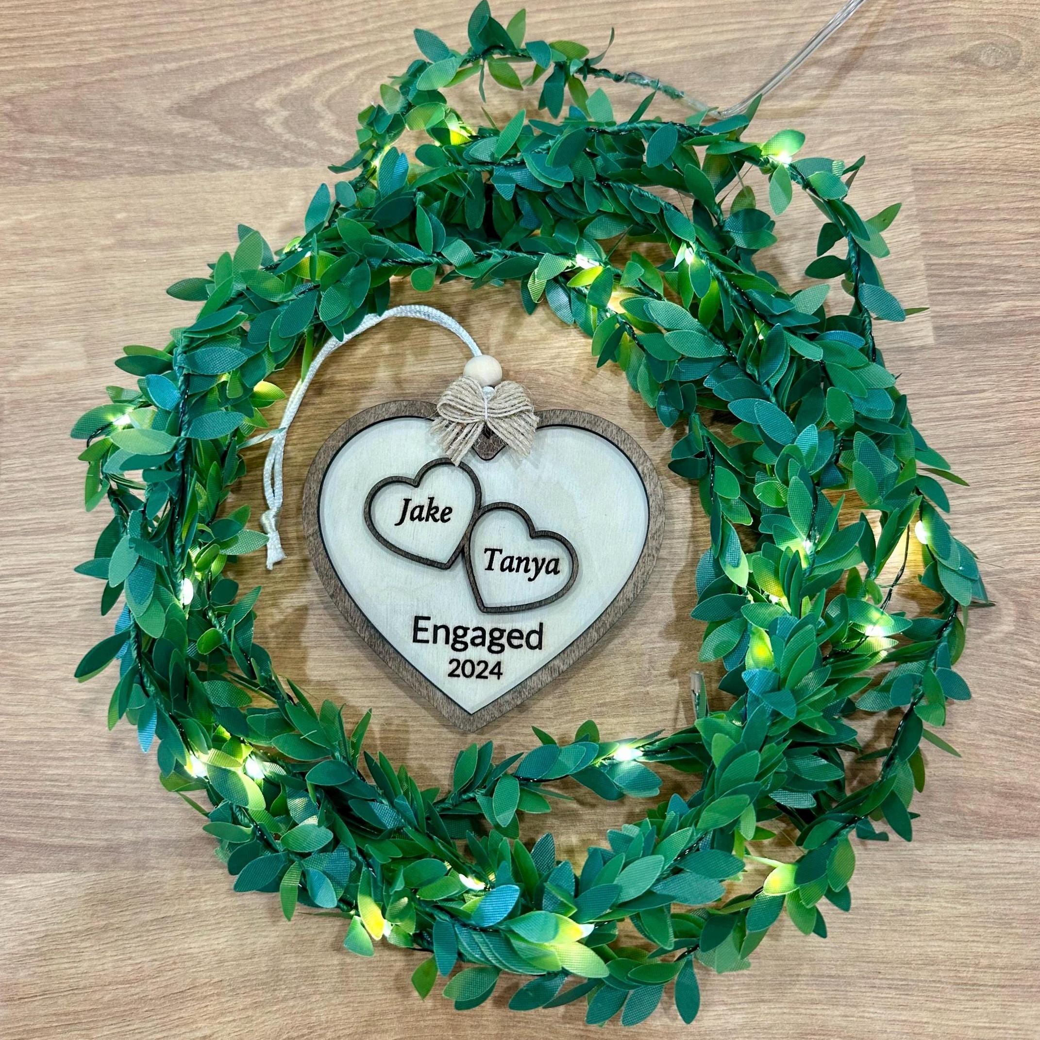 Engaged Heart Ornament Design - Etsy