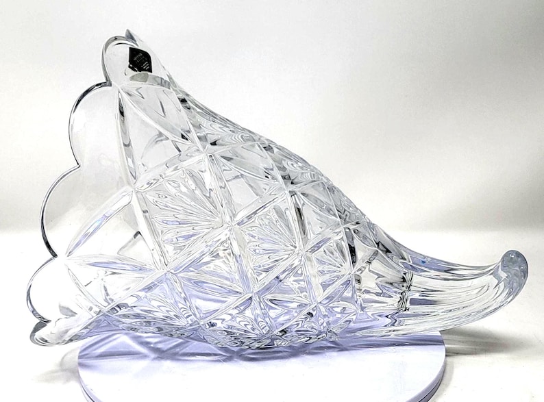 Vase, Shannon Crystal, Cornucopia Horizontal Vase - Etsy