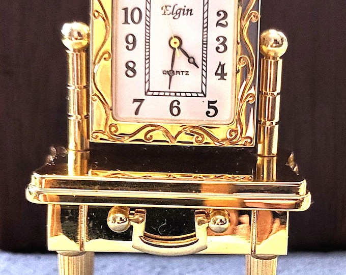 Vintage Miniature Elgin Motorcycle Quartz Clock With Japan Movement ...