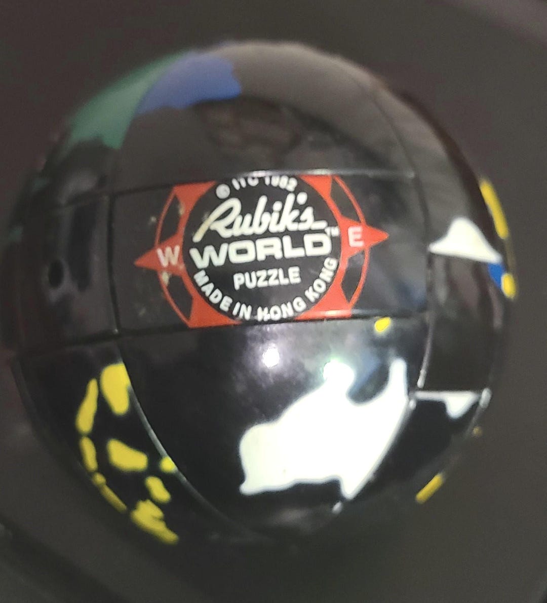 Toy, Rubiks World Puzzle Ball Cube, 1982, Made in Hong Kong - Etsy