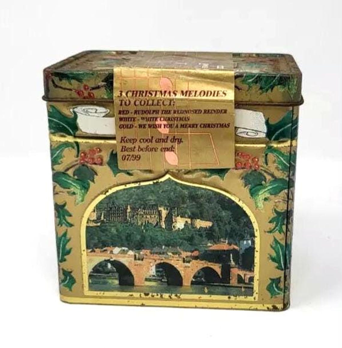 Box, Tin Musical Cookie Box, German Lambertz Music Box Cookie Tin - Etsy