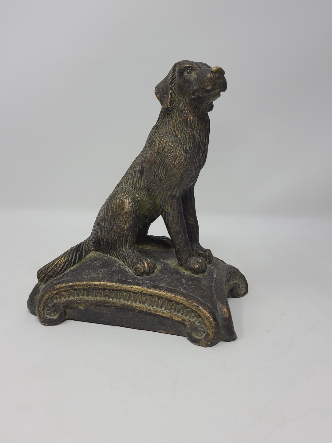 Figurine, Dog, Labrador Retreiver Statue Figurine Bookend, Ornate Base ...