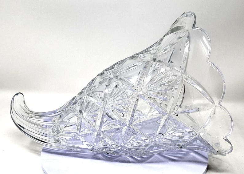 Vase, Shannon Crystal, Cornucopia Horizontal Vase - Etsy