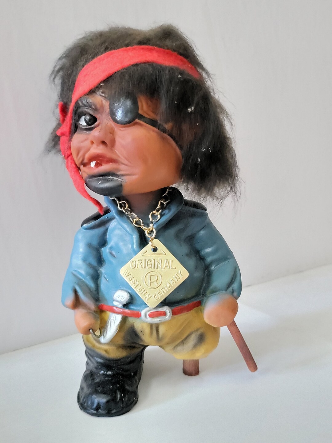 Bobble Head, Vintage 1960s Heico Bobble Nodder Head Troll Pirate, West ...