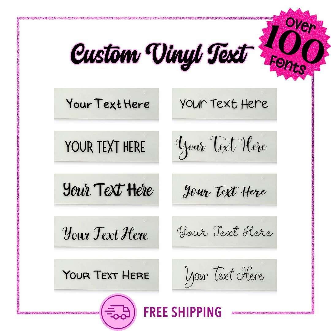 Custom Vinyl Name Decals Personalized Word Stickers, Permanent Labels ...