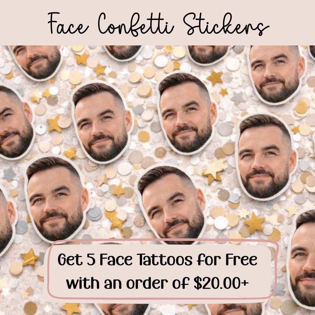 Face Confetti, Custom Personalized Photo Confetti, Birthday ...