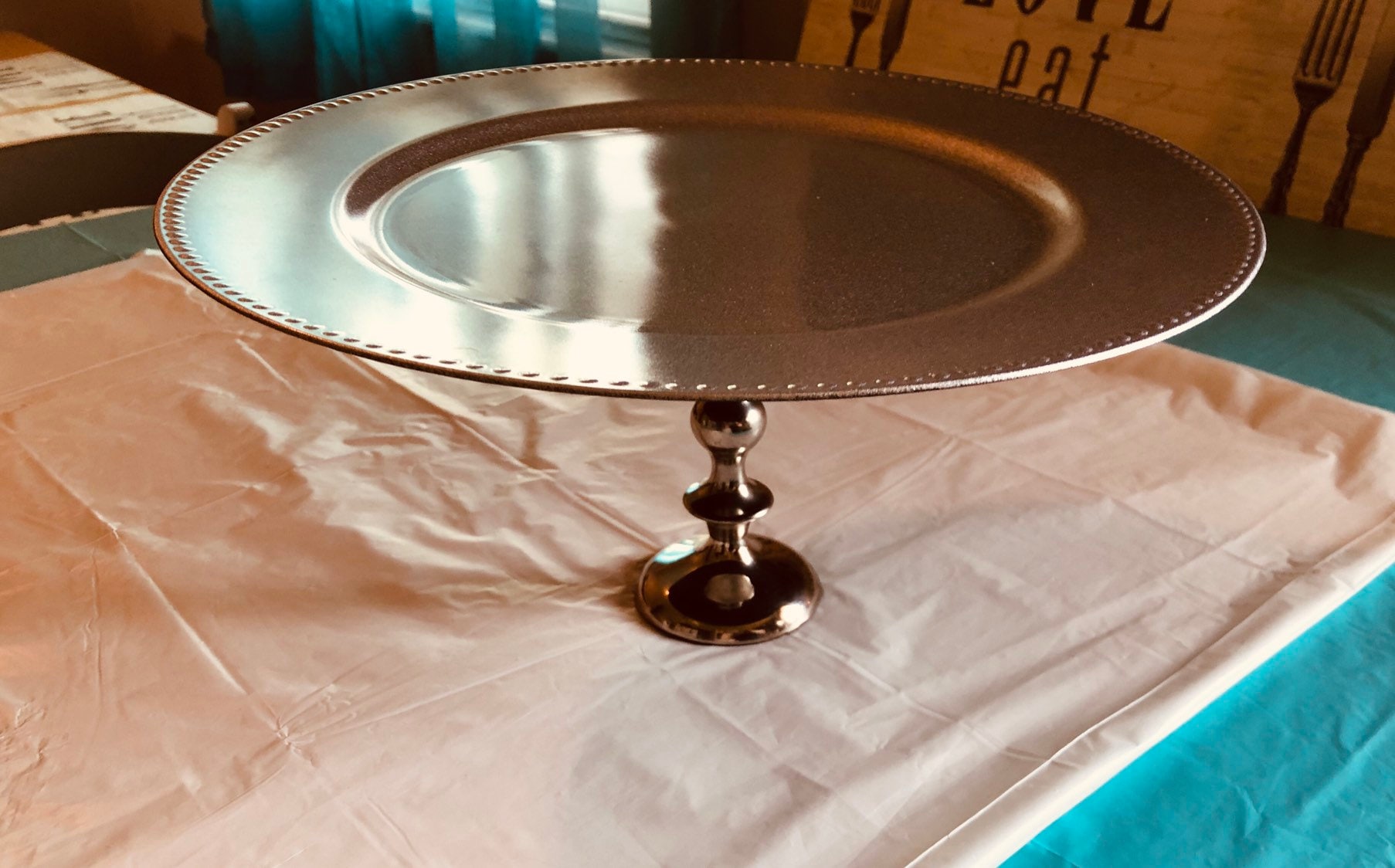 Cake stand Silver cake stand Silver cake plate Pedestal | Etsy