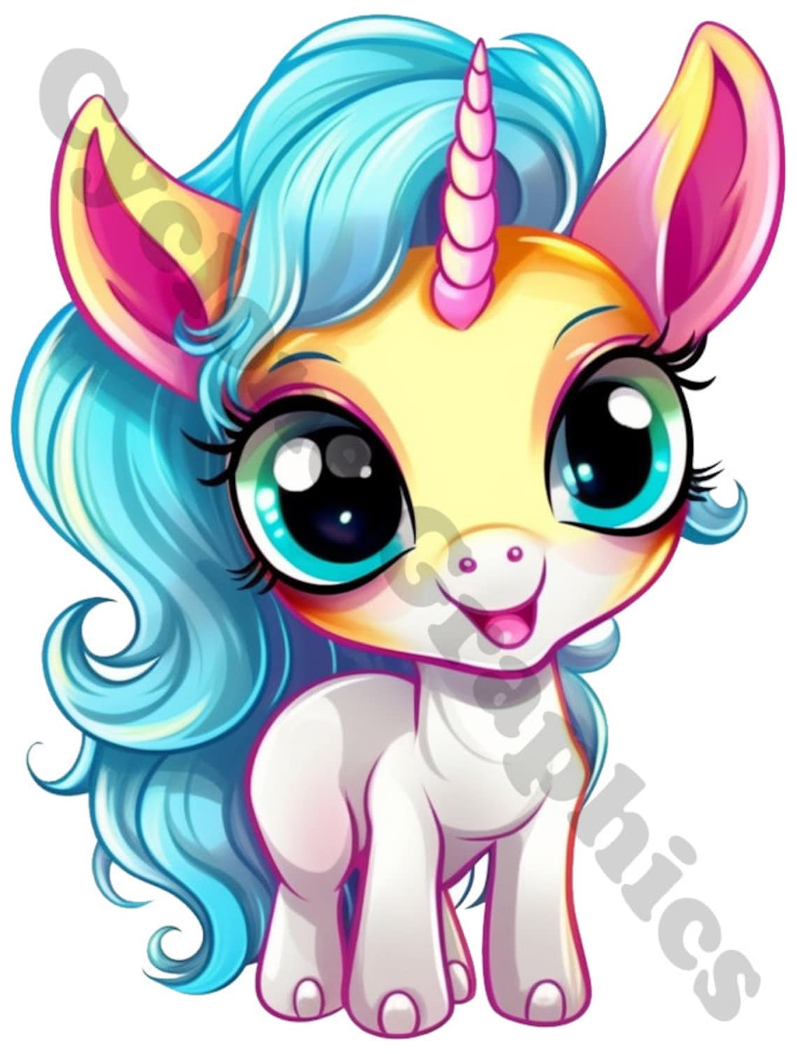 10 Baby Unicorn Clipart Png, Unicorn Clip Art, Commercial Use - Etsy