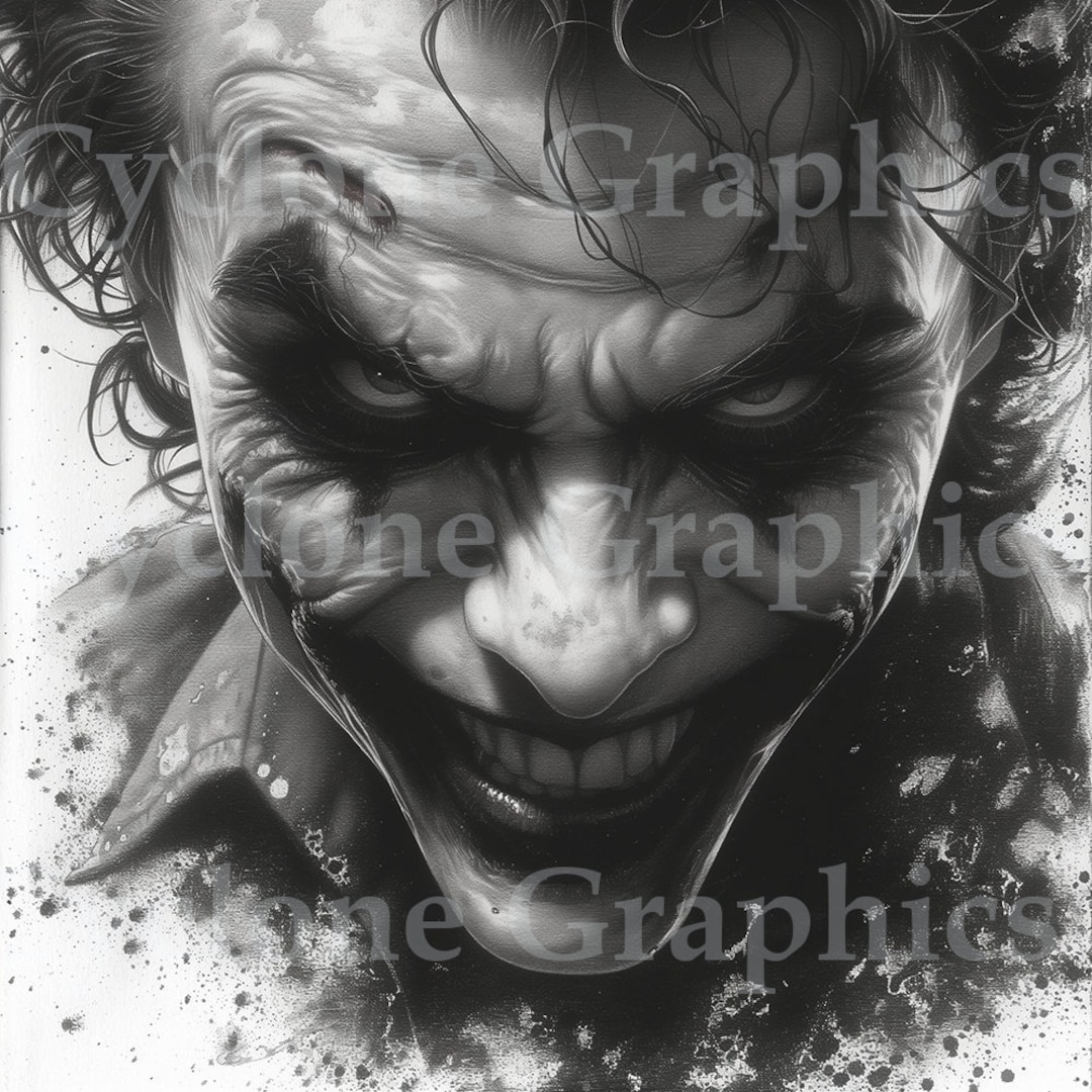 Printable Joker Portrait | Digital Download - Etsy