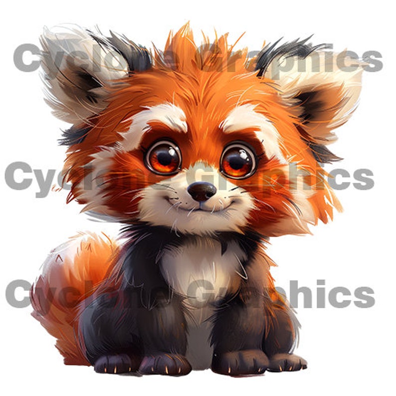 20 Super Cute Red Pandas Clipart, Nursery Decor Baby Red Panda ...