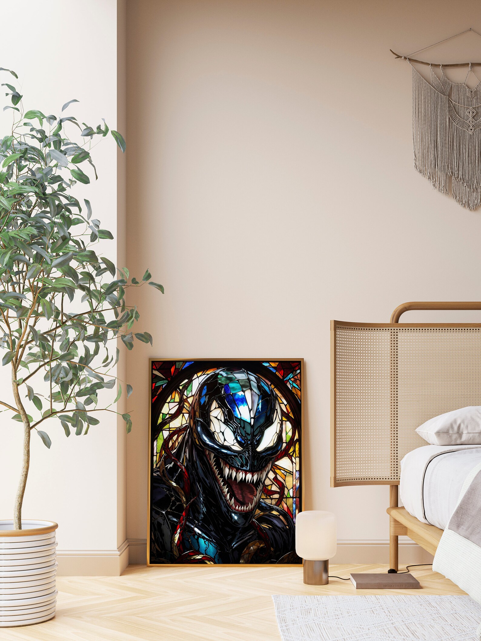 Venom Stained Glass Portrait, Wall Art, Digital Print, Super Hero ...