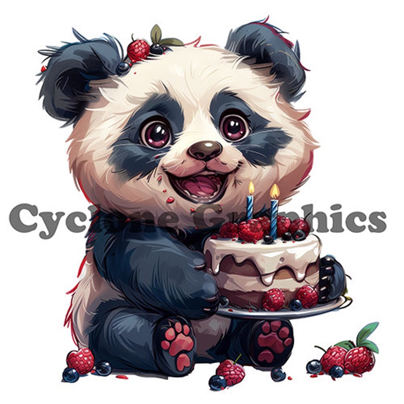 20 Super Cute Pandas Clipart, Nursery Decor Baby Panda, Adorable, Cute ...