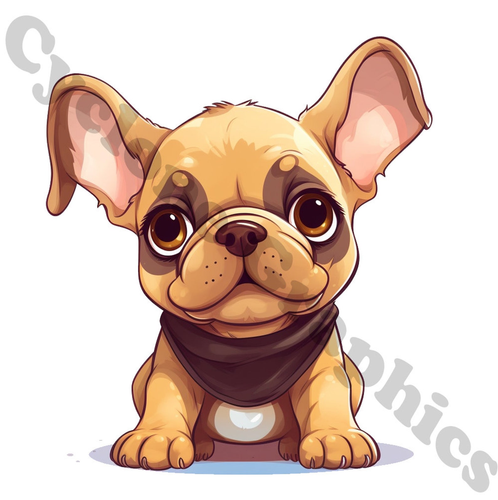 12 French Bulldogs, Cute Little Animal Clipart, Frenchies, Cartoon ...