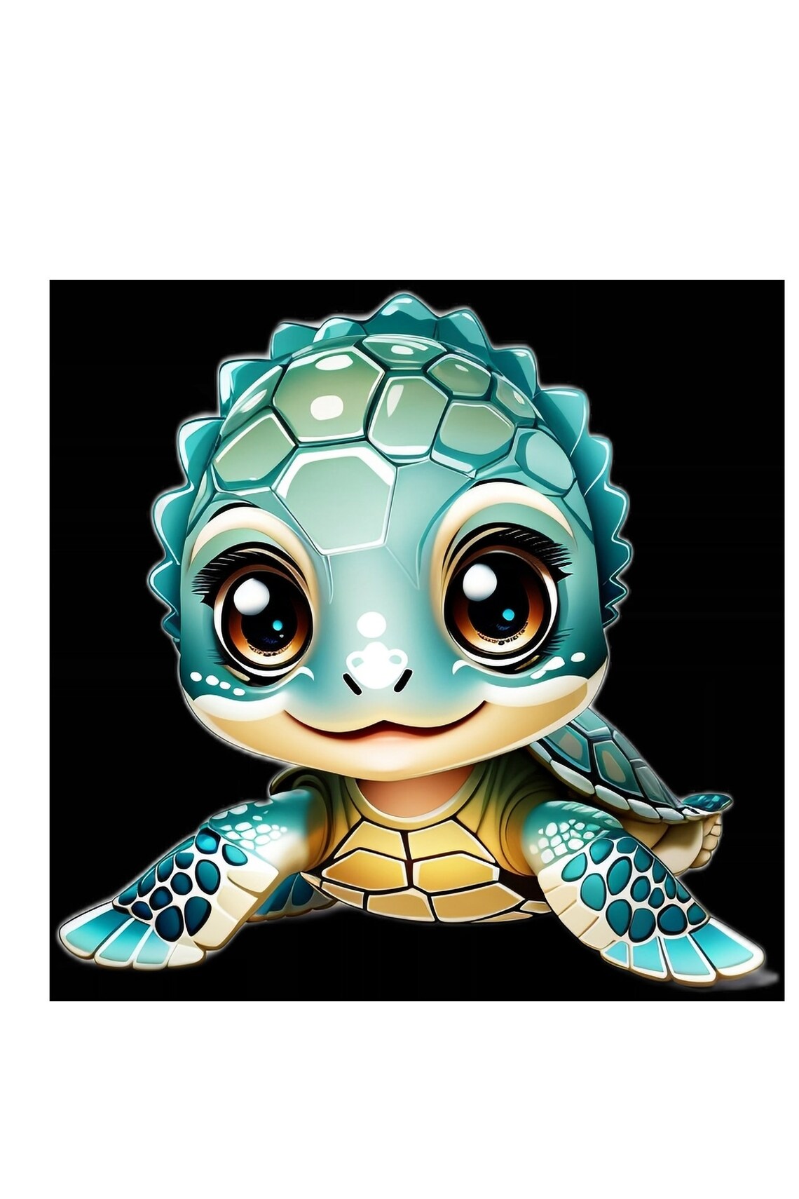 16 Baby Sea Turtle Clipart, Cute Nursery Wall Art, Cute Baby Animals ...