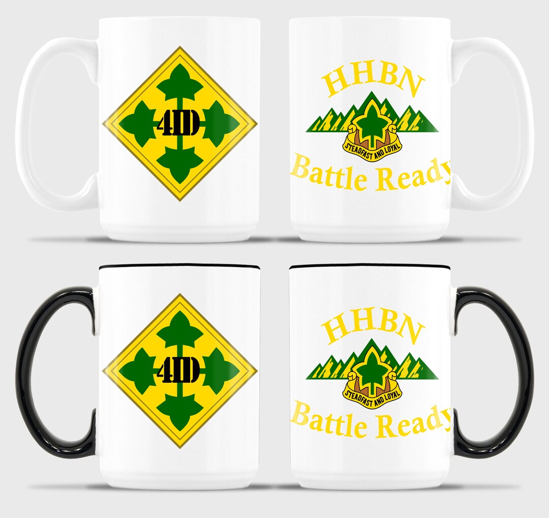 HHBN Color Crest - Blanco & Blanco con borde negro y mango taza de café ...