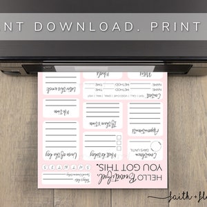 Printable Hello Beautiful Daily Planner | Daily Time Organizer | Water ...