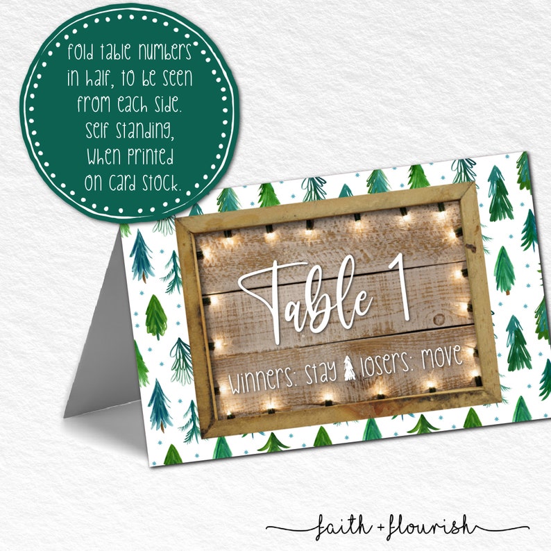 Printable Christmas Tree Bunco Bundle Set, Winter Christmas + December ...