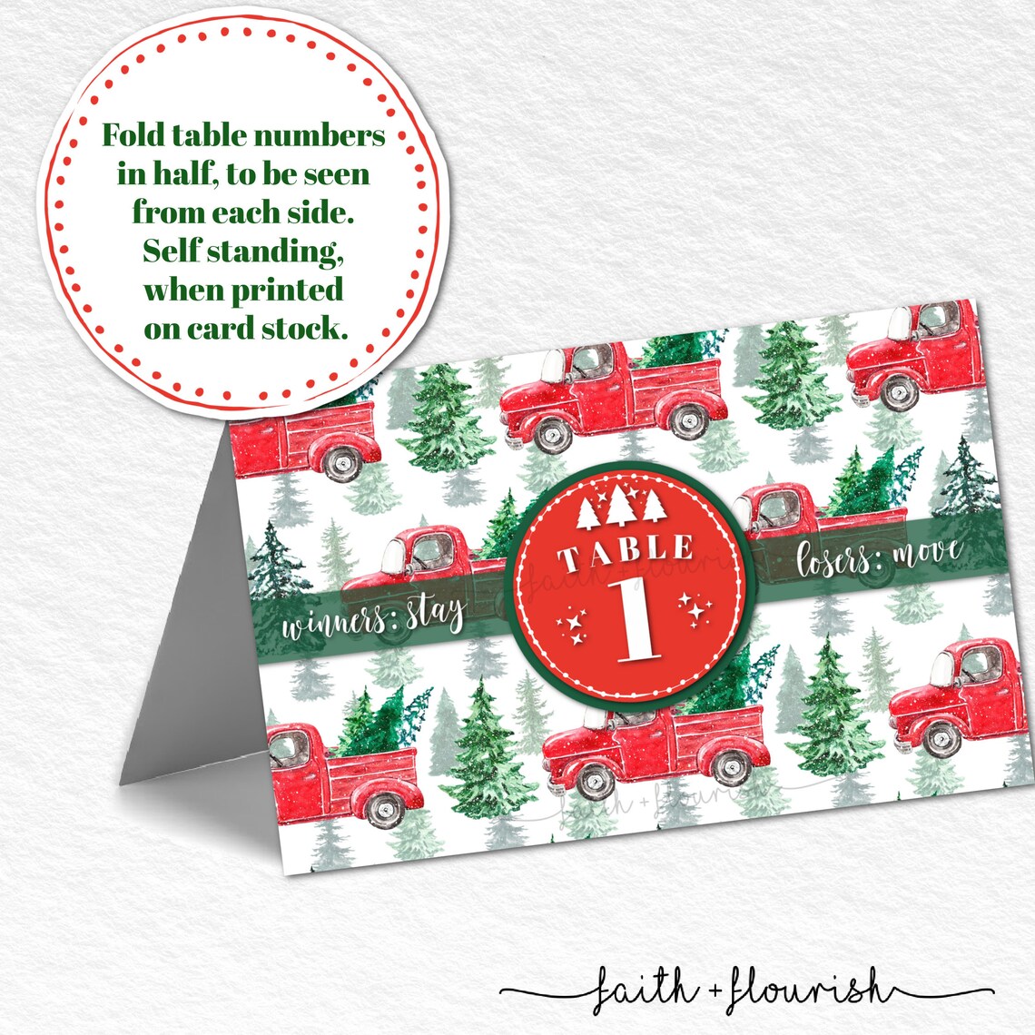 Printable Christmas Truck Bunco Bundle Set, December and Holiday ...