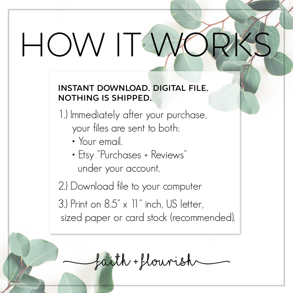 Flourish Sign in Sheet, Instant Download, Digital File, Printable - Etsy
