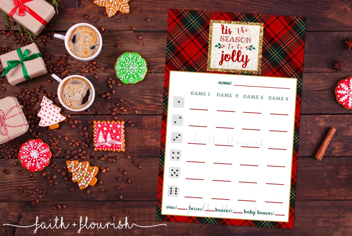 Christmas Bunco Score Card Printable (PDF/JPEG) - Etsy