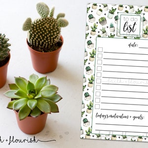 Cactus to Do List, Daily Planner Printable (PDF) - Etsy