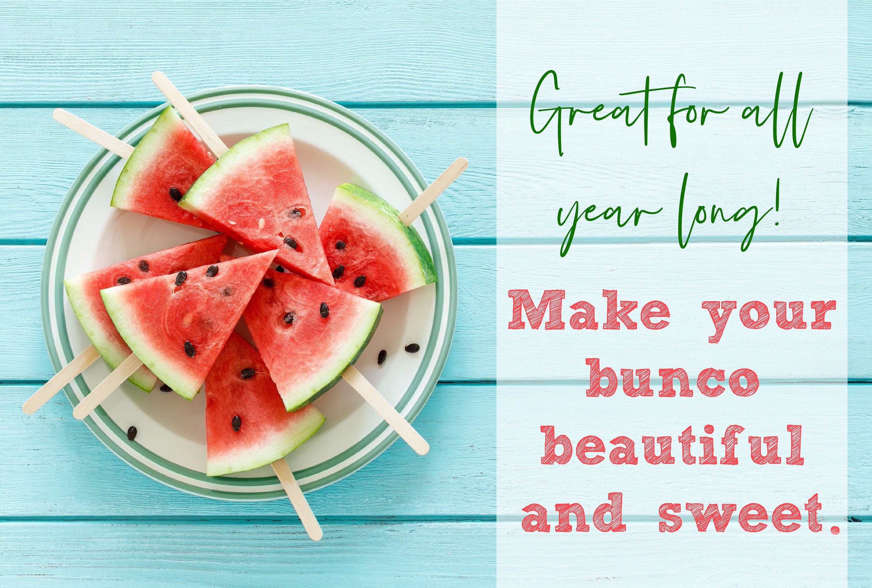 Printable Watermelon Bunco Score Card Sheet, One in a Melon Bunco ...