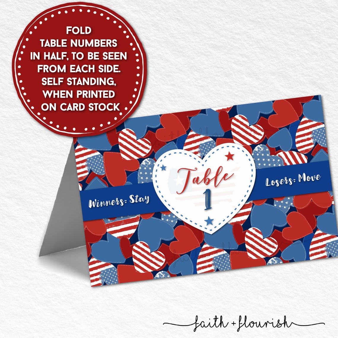 Patriotic Bunco Bundle Set, Red White Blue, 4th of July (printable) - Etsy