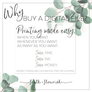 Flourish Sign in Sheet, Instant Download, Digital File, Printable - Etsy