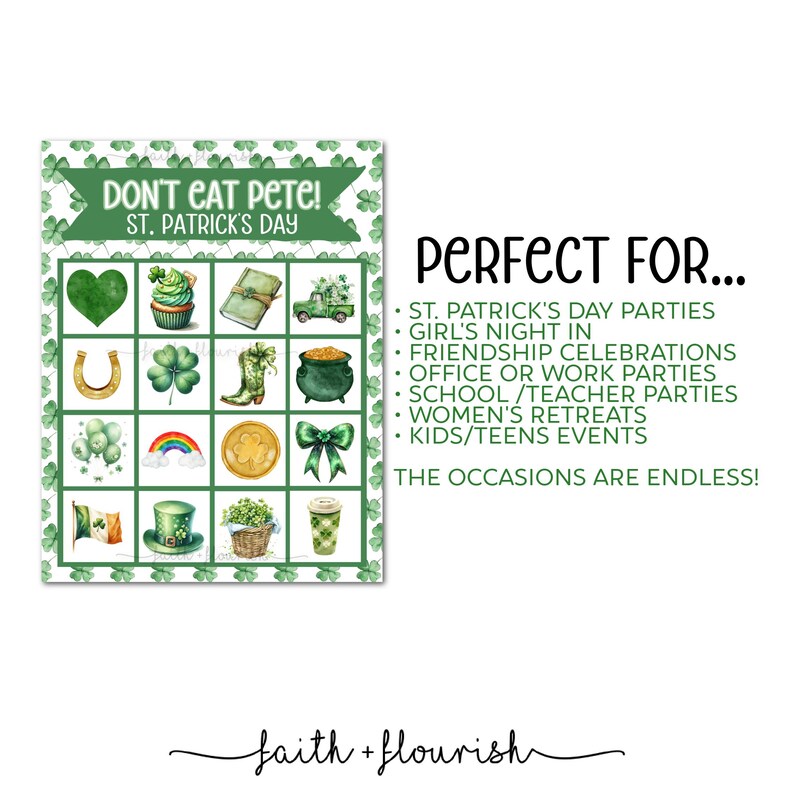 St. Patrick's Day Don't Eat Pete Game, Kids Party Activity (PDF) - Etsy