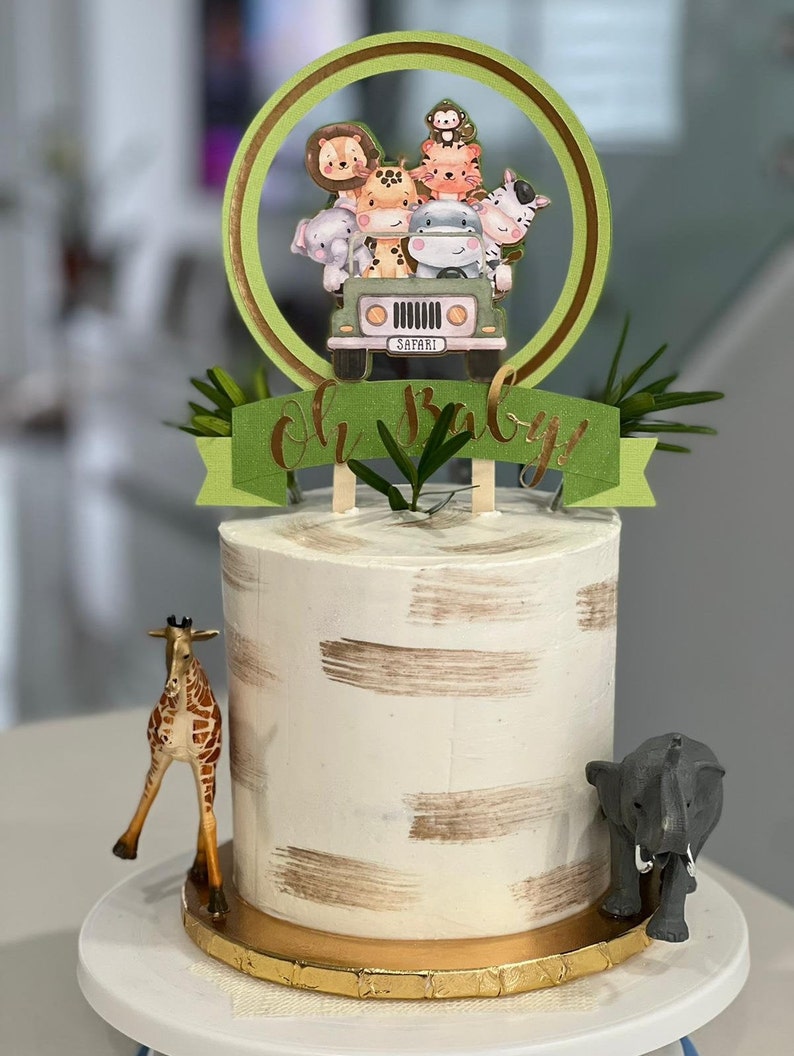 Safari Cake Topper, Animals Cake Topper, Jungle Animals - Etsy
