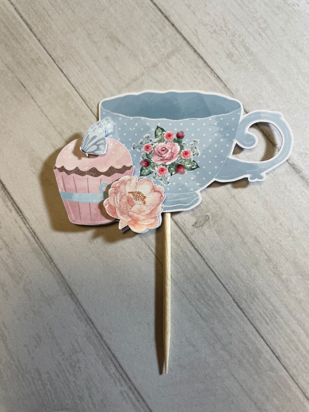 Tea Party Cupcake’s Toppers - Etsy