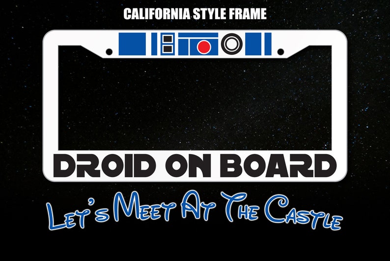 R2D2 Star Wars Inspired License Plate Frame Droid on Board | Etsy