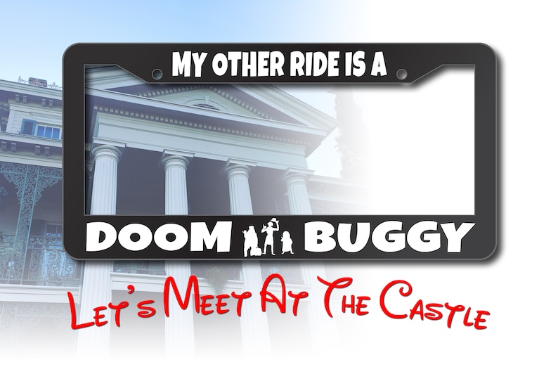 Doom Buggy License Plate Frame, Haunted Mansion Inspired - Etsy