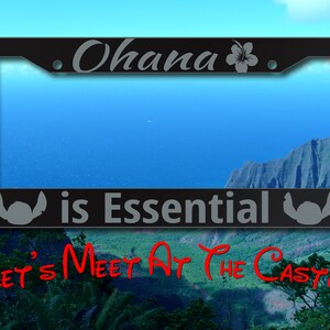 Lilo and Stitch Inspired License Plate Frame, Ohana is Essential ...