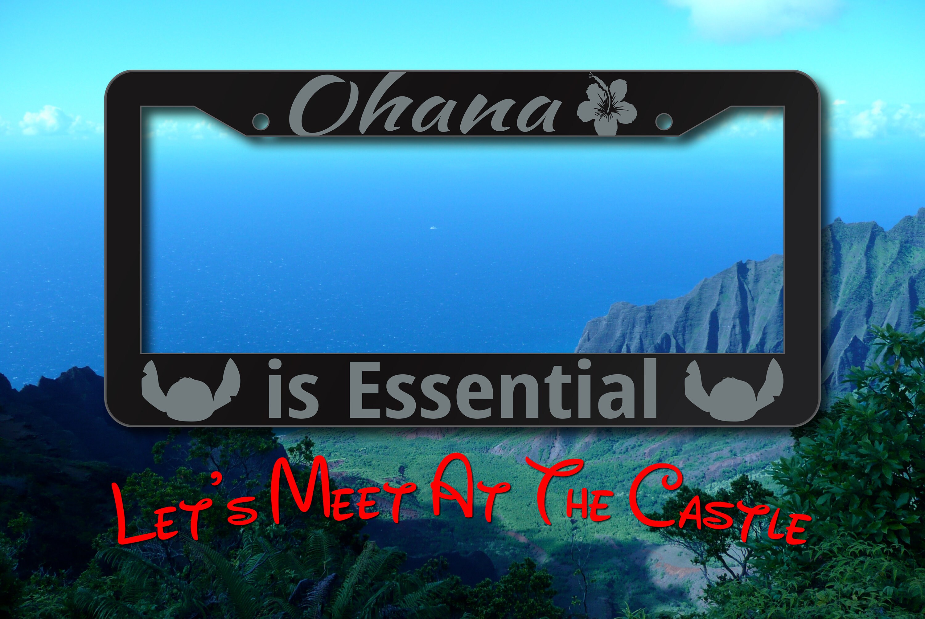 Lilo and Stitch Inspired License Plate Frame Ohana is - Etsy