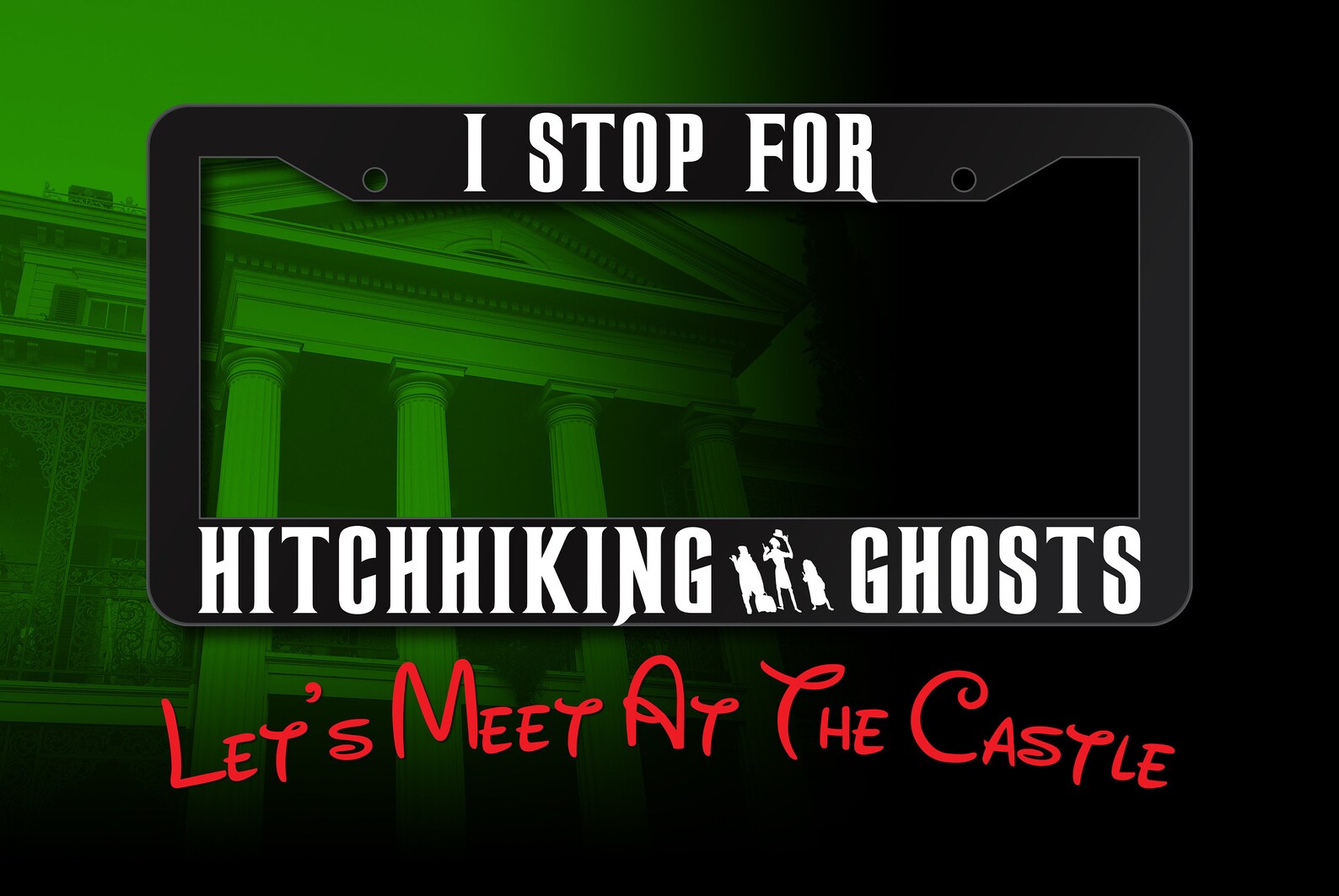 I Stop for Hitchhiking Ghosts Inspired License Plate Frame, Hitchhiker ...