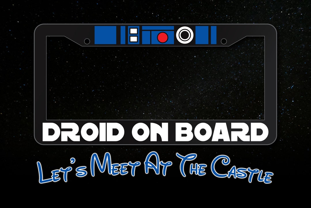 R2D2 Star Wars Inspired License Plate Frame, Droid on Board License ...